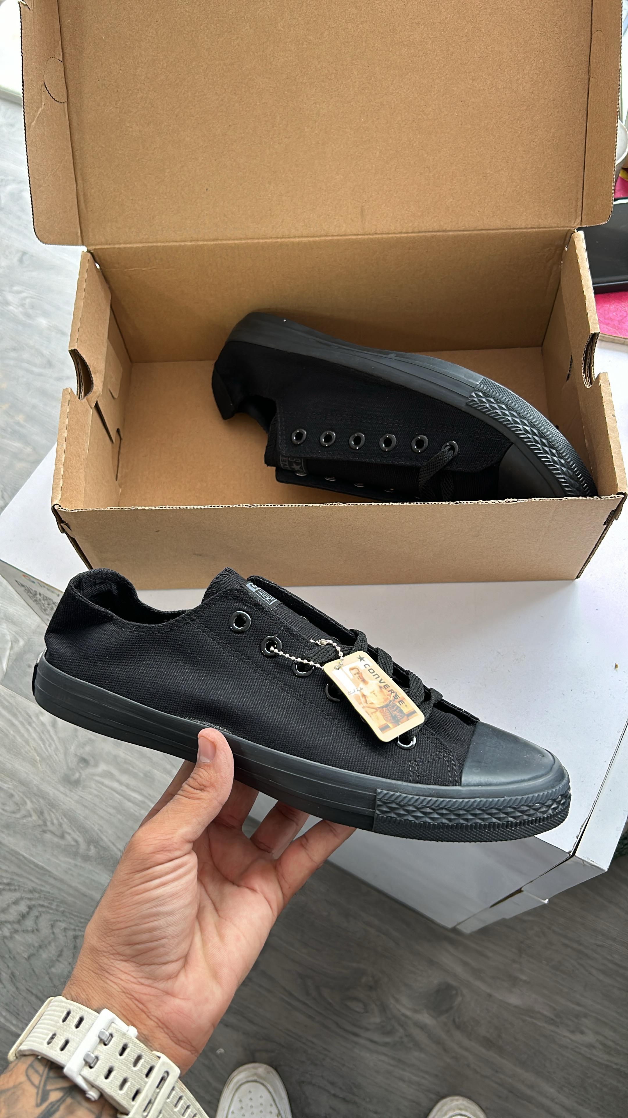 CONVERSE LOW ANKLE FULL BLACK – Flashxkicks
